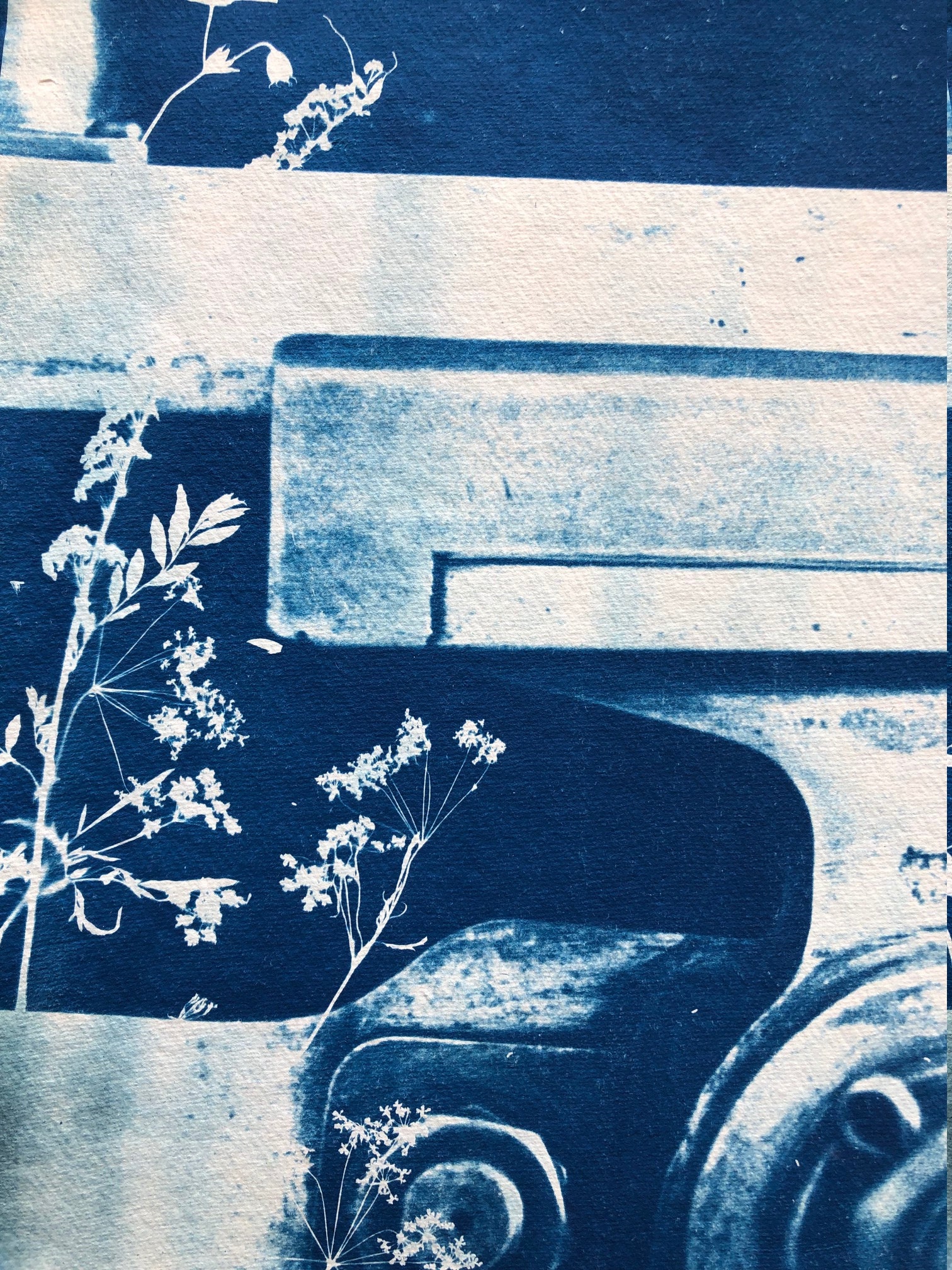 Big Cyanotype/blueprint of Analog Photo - Etsy