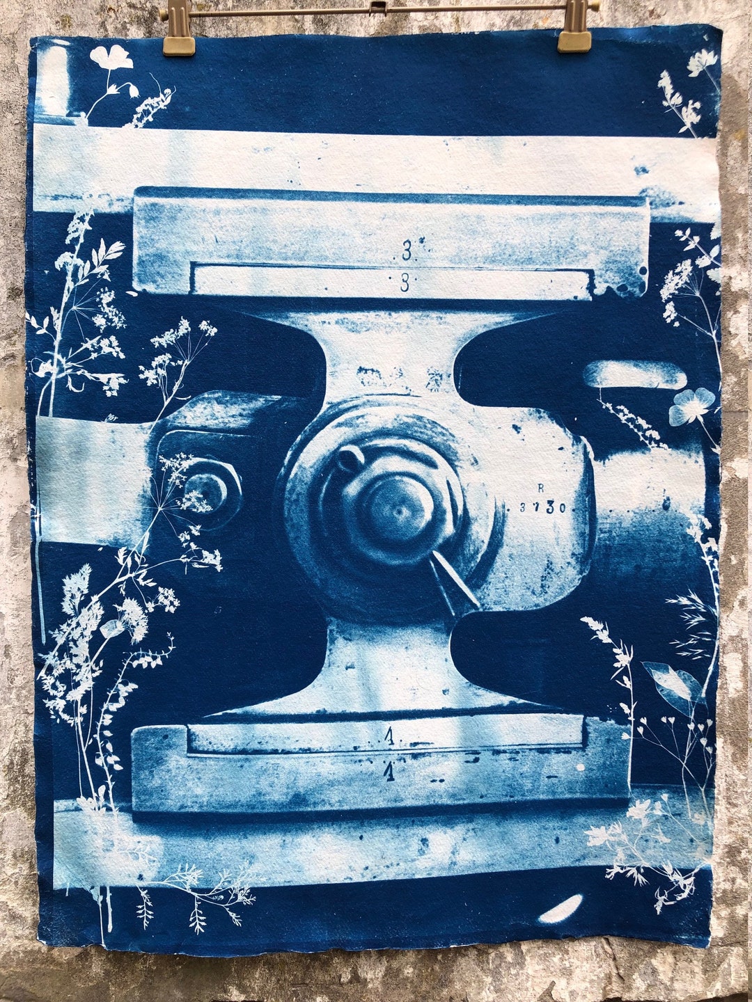 Big Cyanotype/blueprint of Analog Photo - Etsy