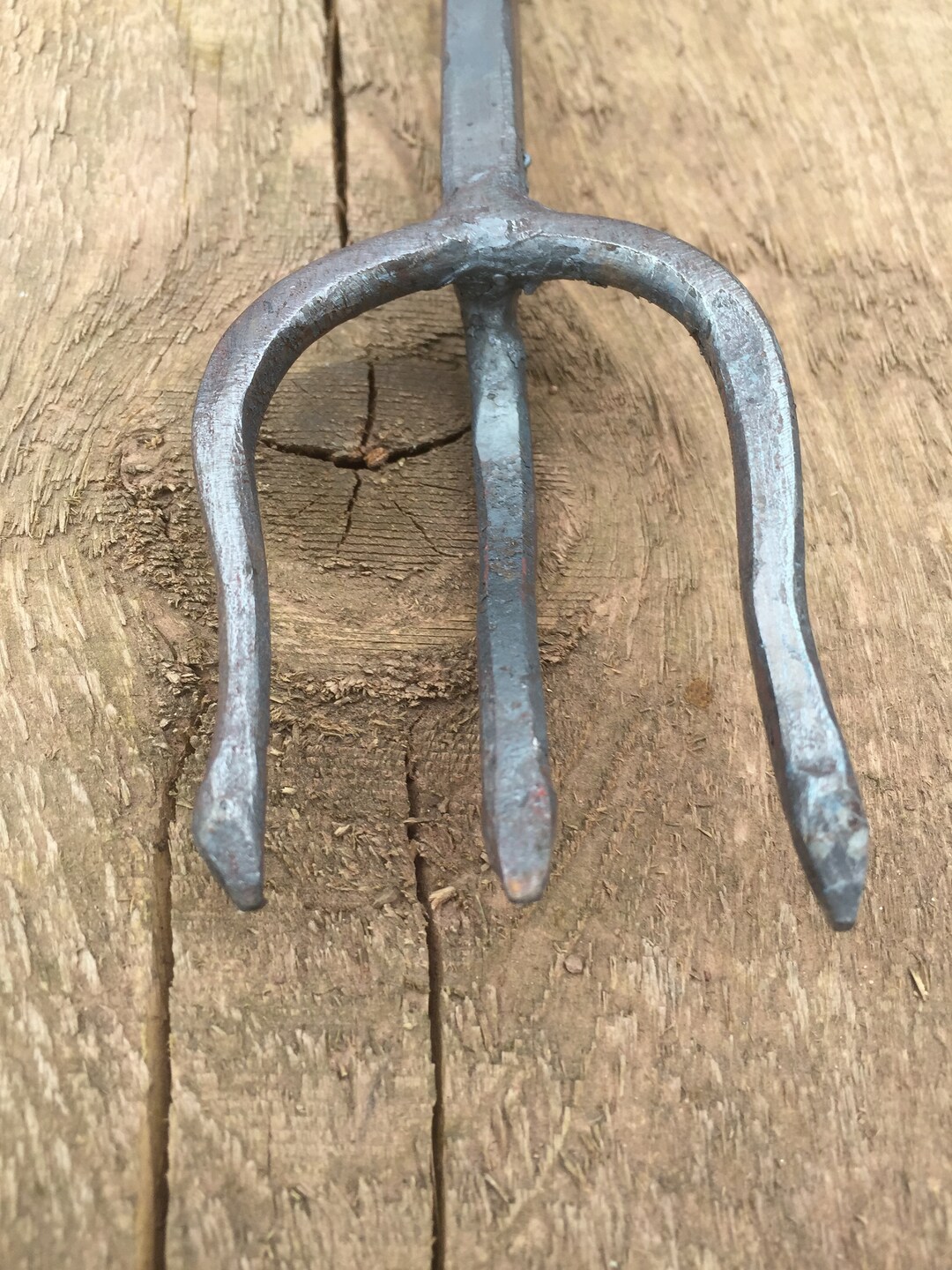 Toasting Fork Handforged With Oak Handle and Leather Strap - Etsy