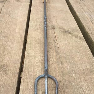 Toasting Fork Handforged With Oak Handle and Leather Strap - Etsy