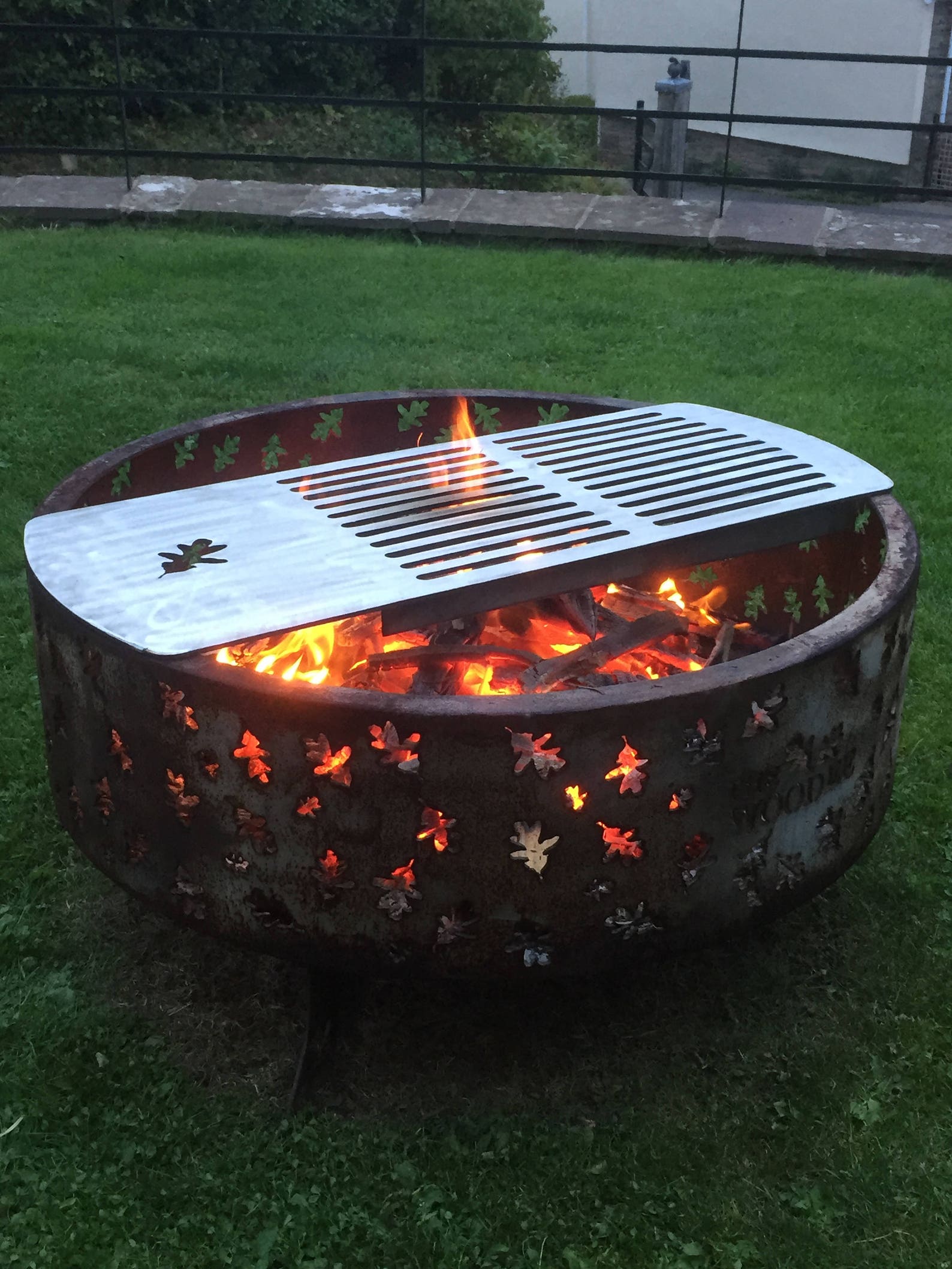 Woodee Fire Pit 900mm British Steel With Cooking Set - Etsy