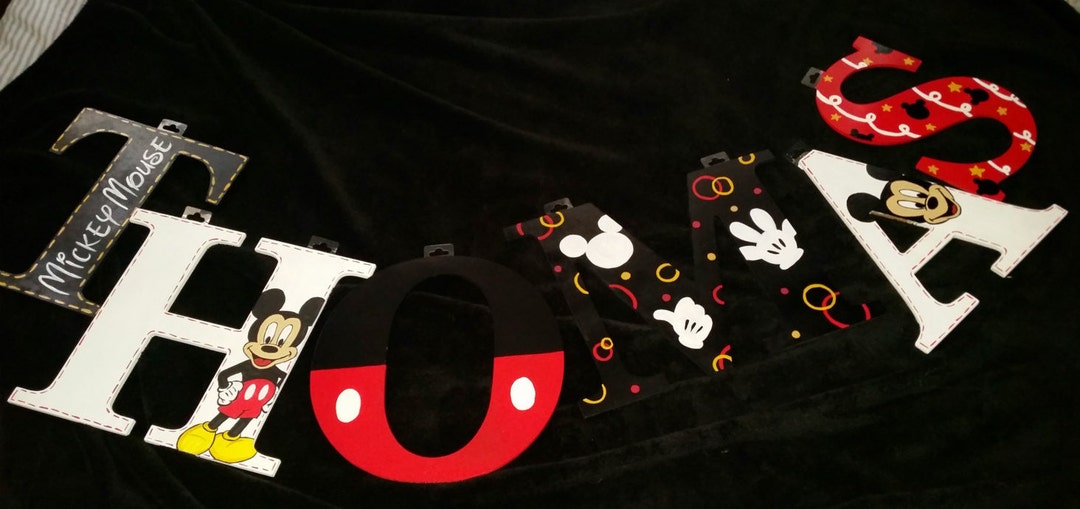 Mickey Mouse Themed Letters - Etsy