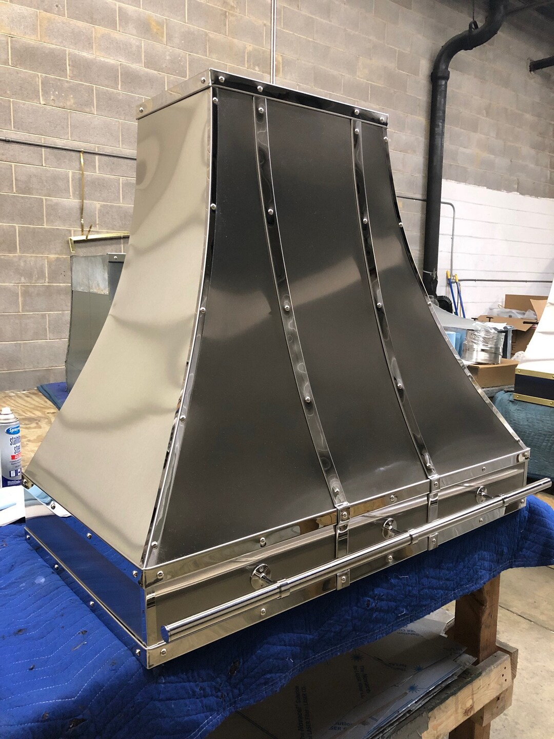 Stainless Steel Range Hood, for La Cornue Stainless Steel, Custom Metal ...