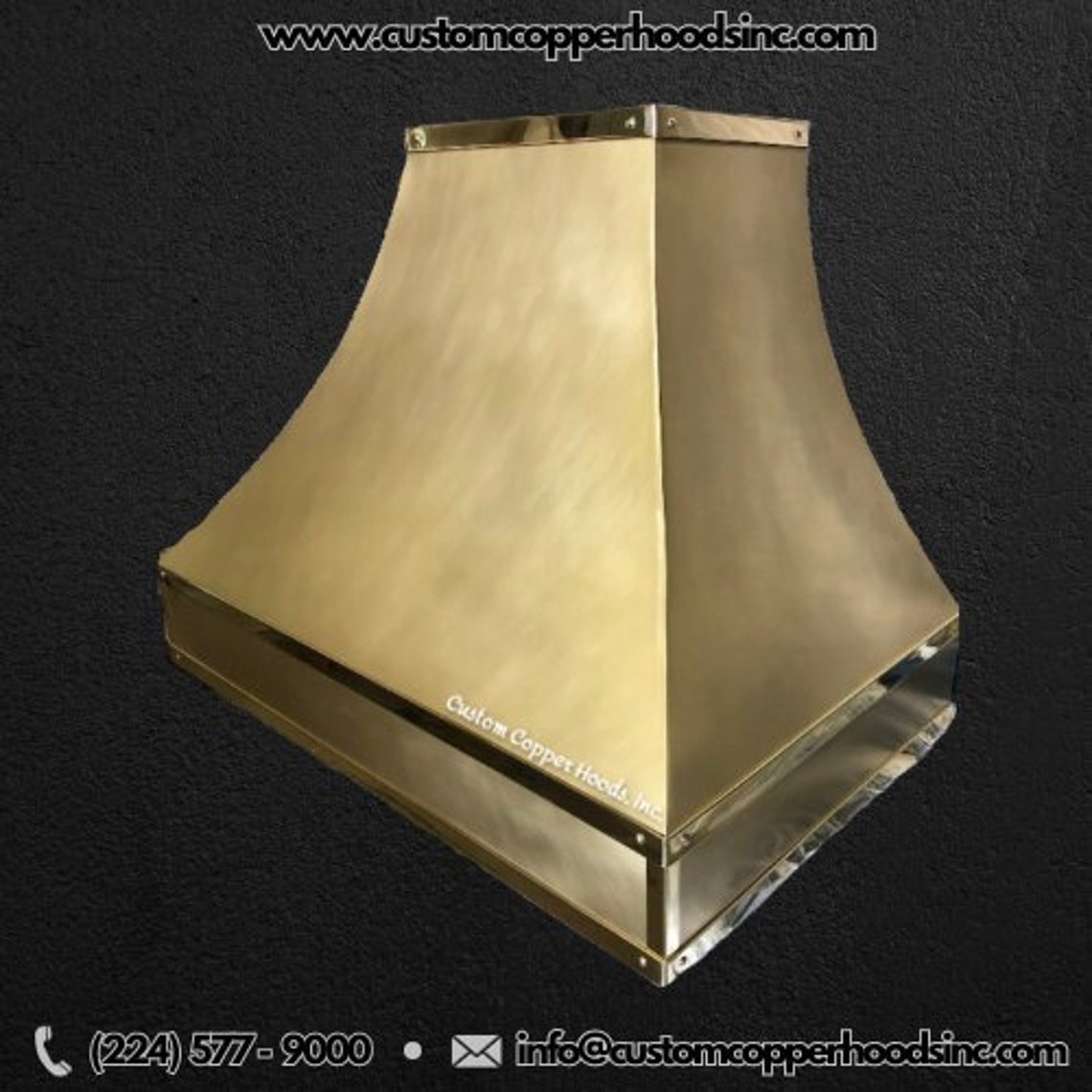 Gold Range Hoods | Customizable Metal Hoods - Etsy