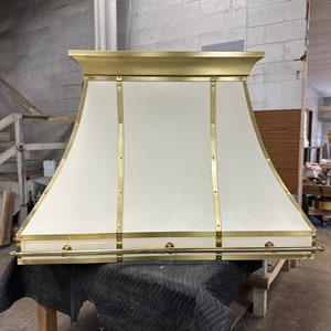Matte White Range Island Hood, for La Cornue Stainless Steel, Custom ...