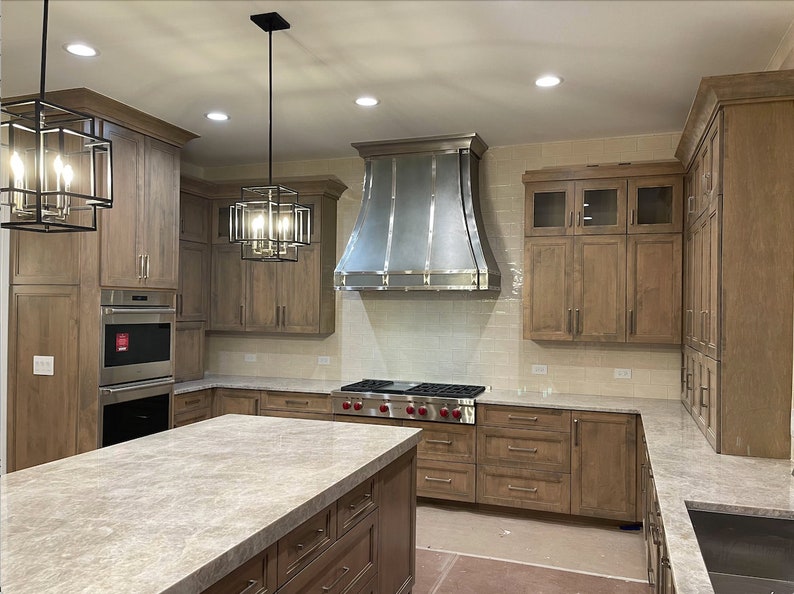 Double Sweep Zinc Hoods With Crown Molding - Customizable Kitchen Hoods ...