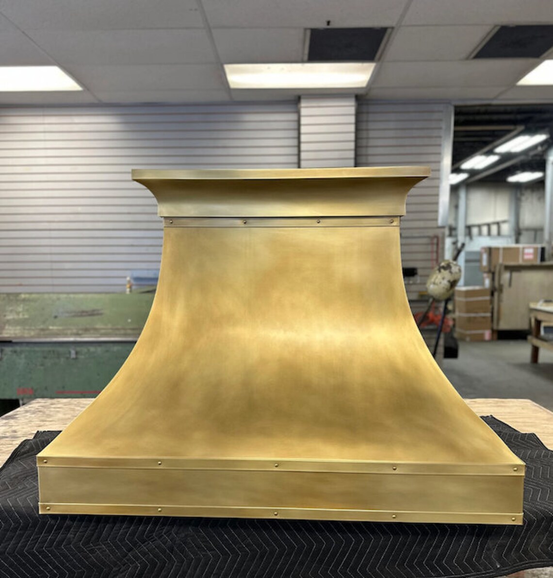 40" Complete Brass Kitchen Hood | Custom Metal Hoods for Wolf Range ...