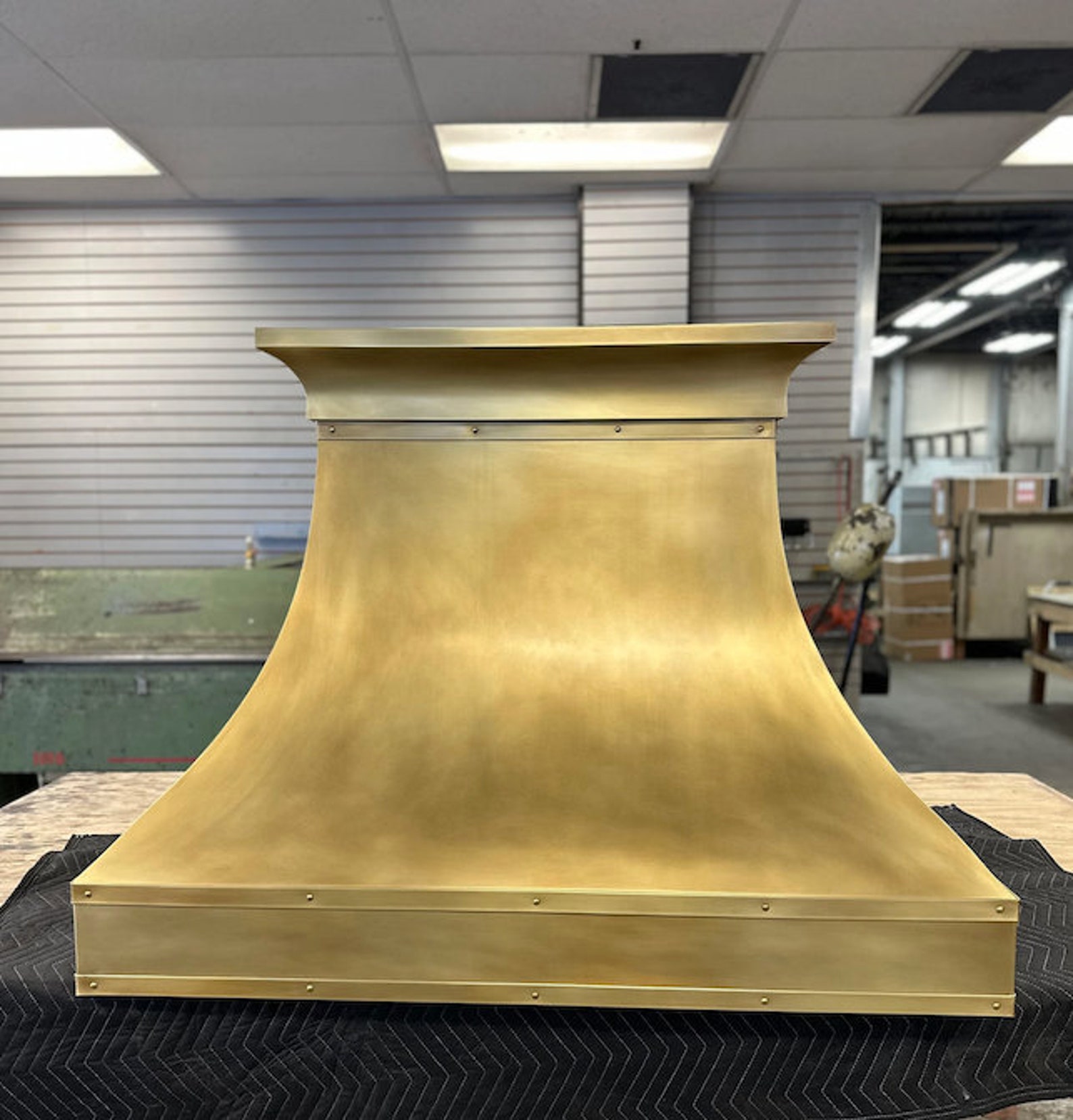 40" Complete Brass Kitchen Hood | Custom Metal Hoods for Wolf Range ...