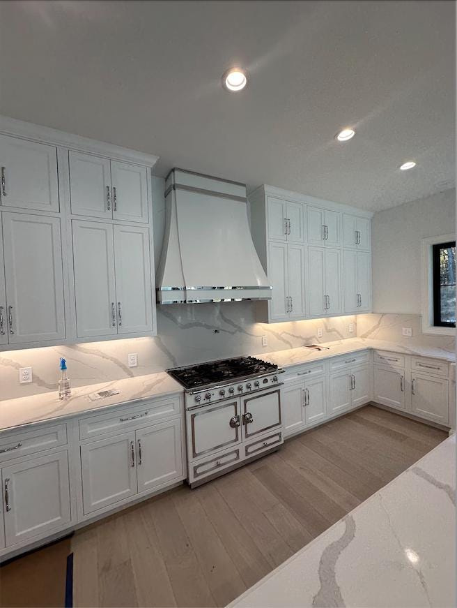 Custom Metal Range Hood With Stainless Steel Accents - White Finish - Etsy