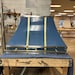 Hand-painted Blue Kitchen Vent Hood With Brass Straps – Custom Rustic ...