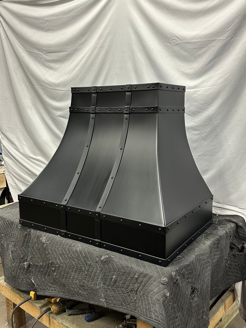 Curved Zinc Range Hood | Black Vent Hoods | Dark Kitchen Hoods - Etsy