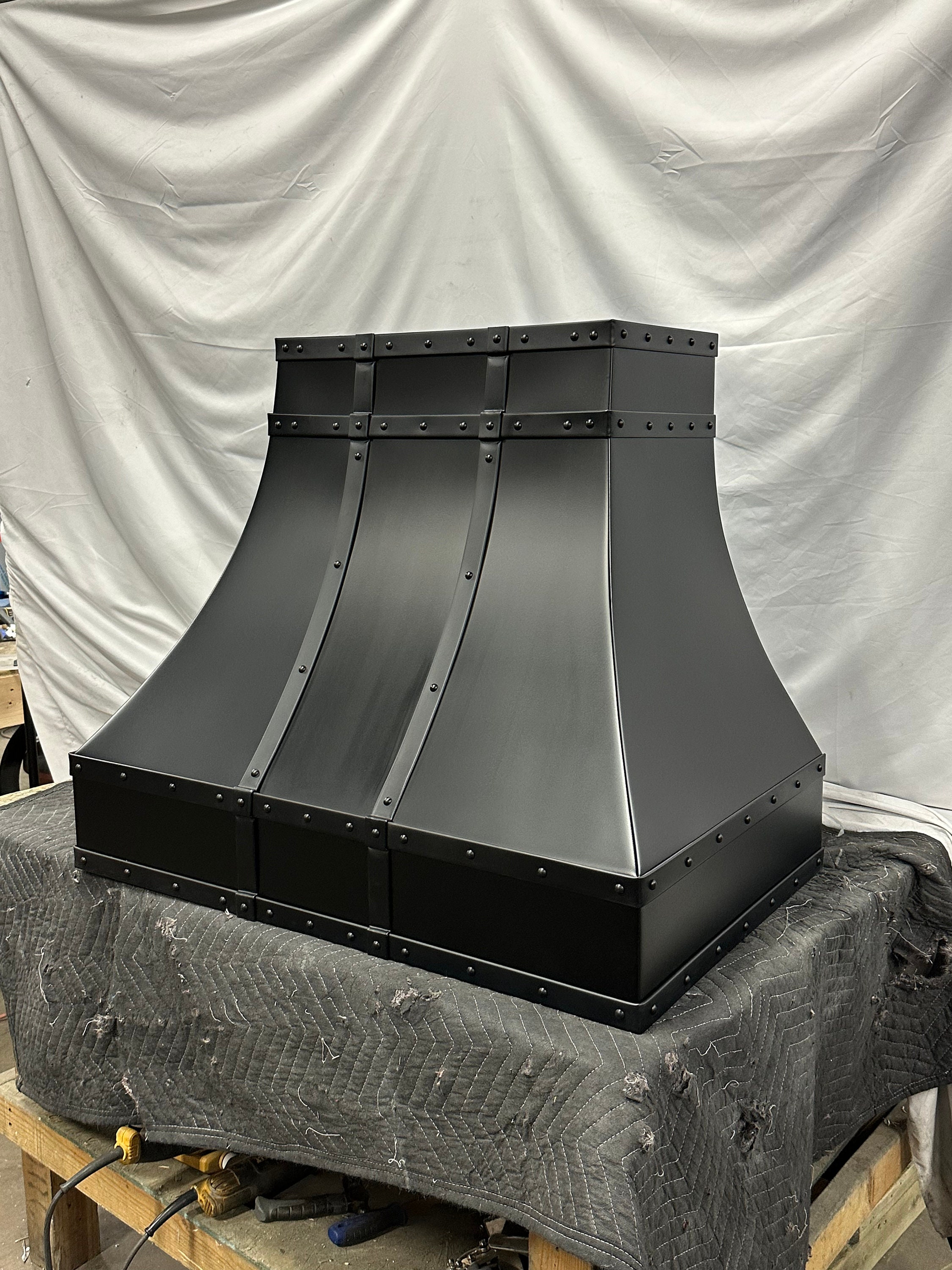 Curved Zinc Range Hood | Black Vent Hoods | Dark Kitchen Hoods - Etsy