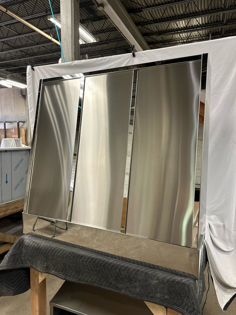 Complete Stainless Steel Vent Hood, for ILVE Range: Custom Metal Hood ...