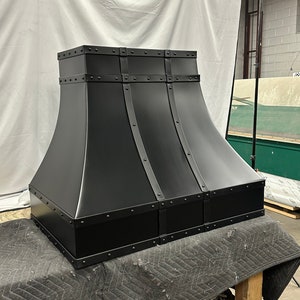 Curved Zinc Range Hood | Black Vent Hoods | Dark Kitchen Hoods - Etsy