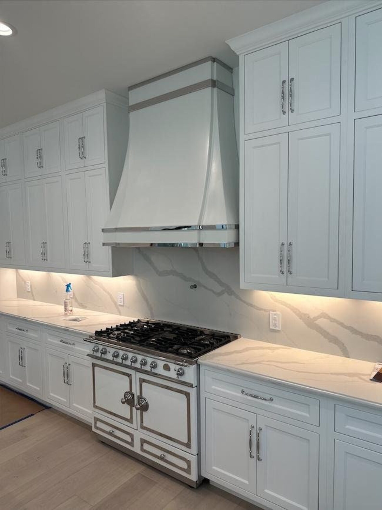 Custom Metal Range Hood With Stainless Steel Accents - White Finish - Etsy