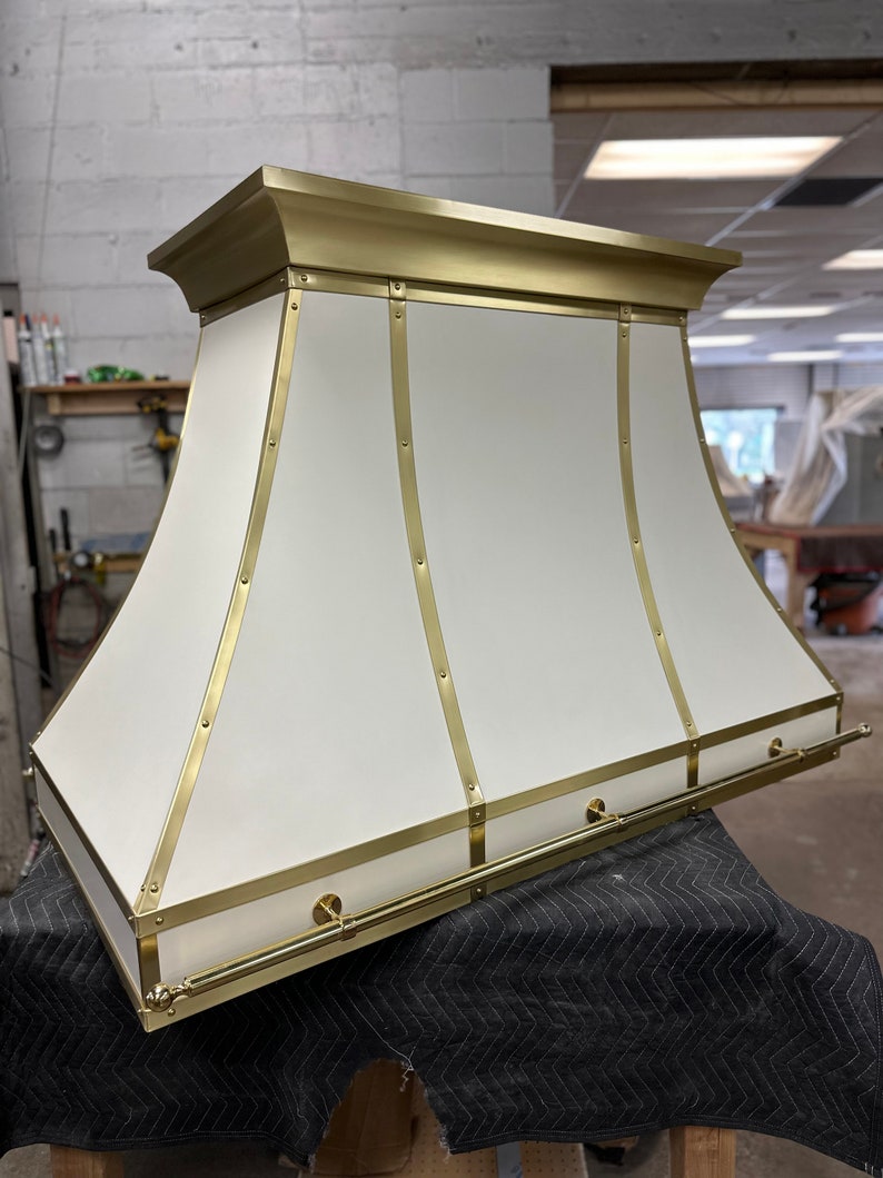 Matte White Range Island Hood, for La Cornue Stainless Steel, Custom ...