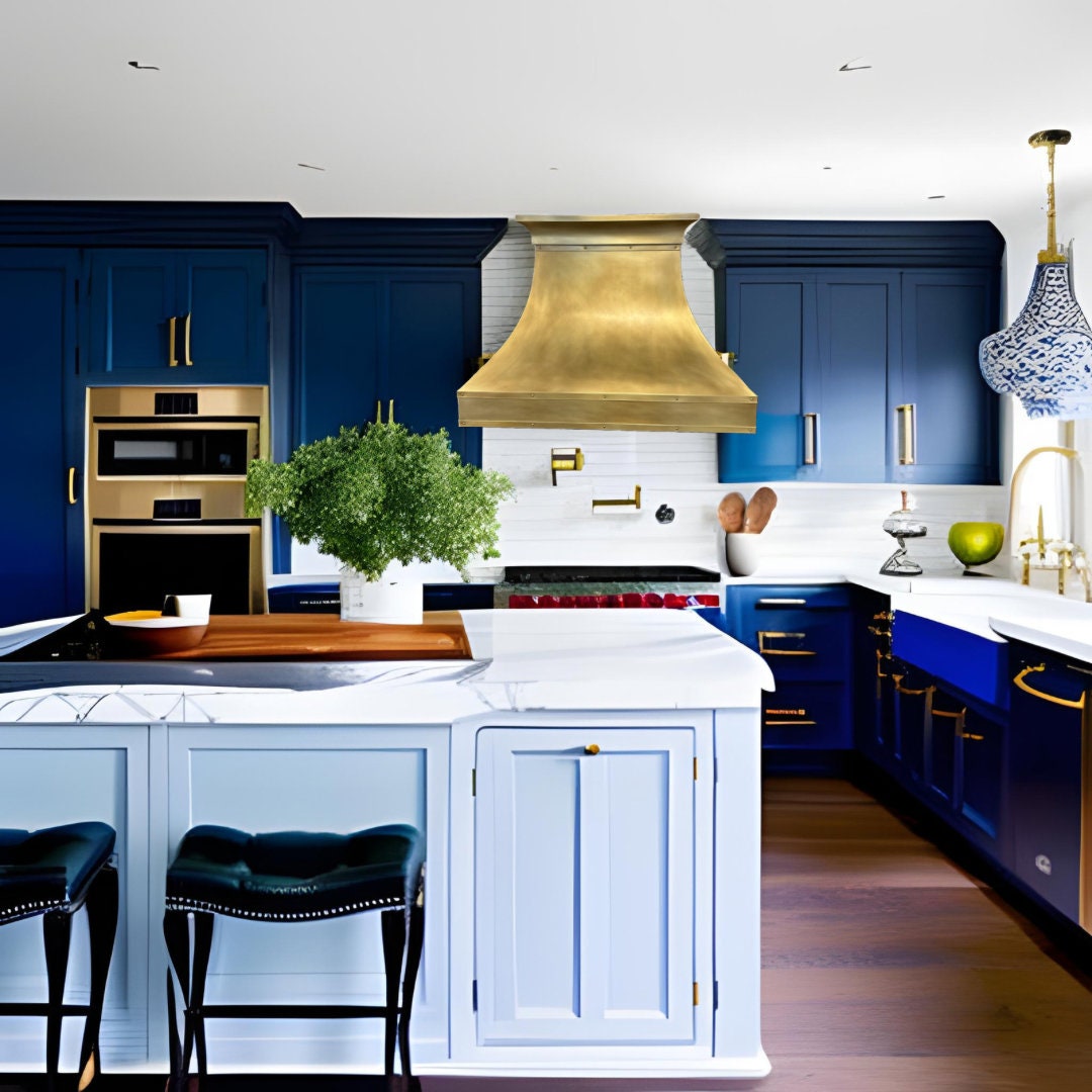 40" Complete Brass Kitchen Hood | Custom Metal Hoods for Wolf Range ...