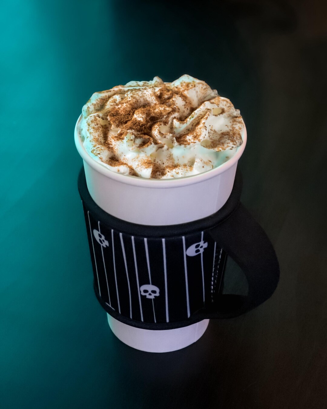 Cup Cozy | Skull Pinstripe | Coffee Sleeve | Iced Coffee Sleeve | Hot ...