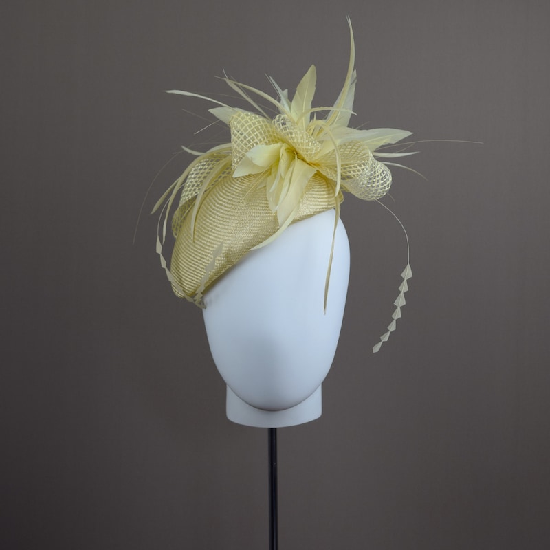 Yellow Fascinator - Etsy
