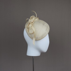 Dark Ivory Teardrop Hat - Natural Ivory Beige Fascinator - Cream ...