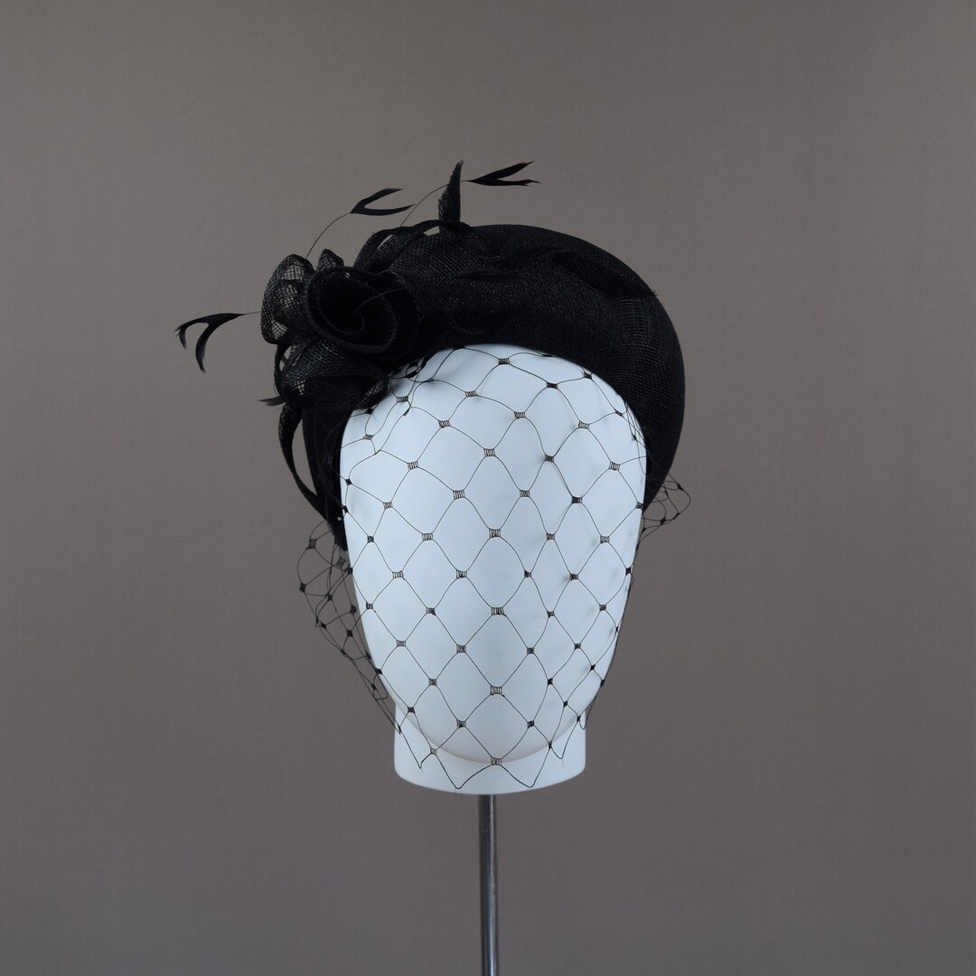 Ready to Wear Black Straw Headband Black Halo Crown Wide Headband Hat ...