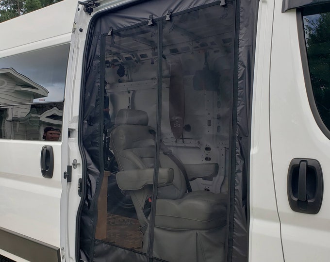 Promaster Van Bug Screen Door for SIDE High Roof - Roll up - Magnetic ...