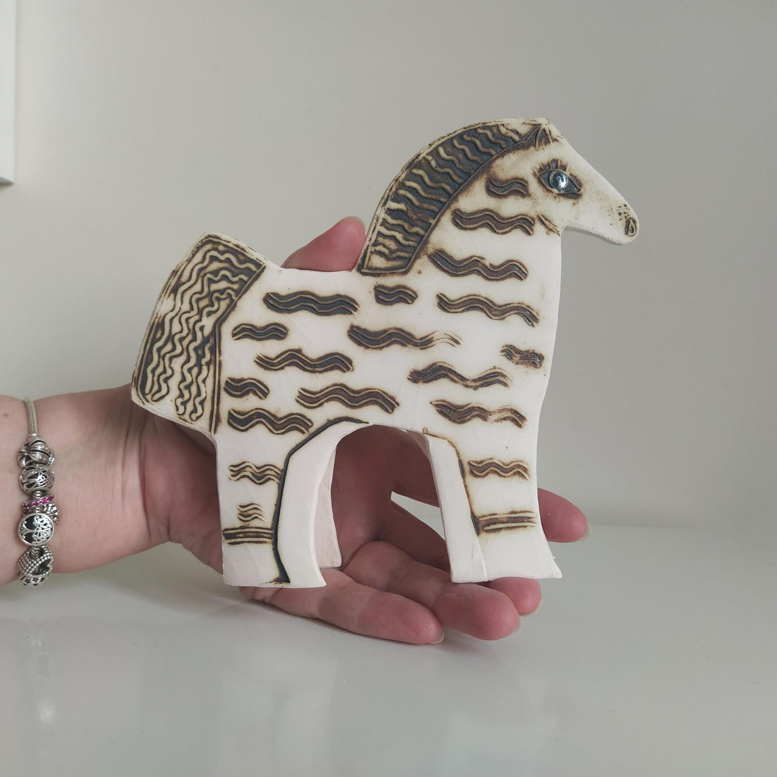 Ceramic Horse Set .set of Three Ceramic Horse Figurines. Ceramic Horse ...