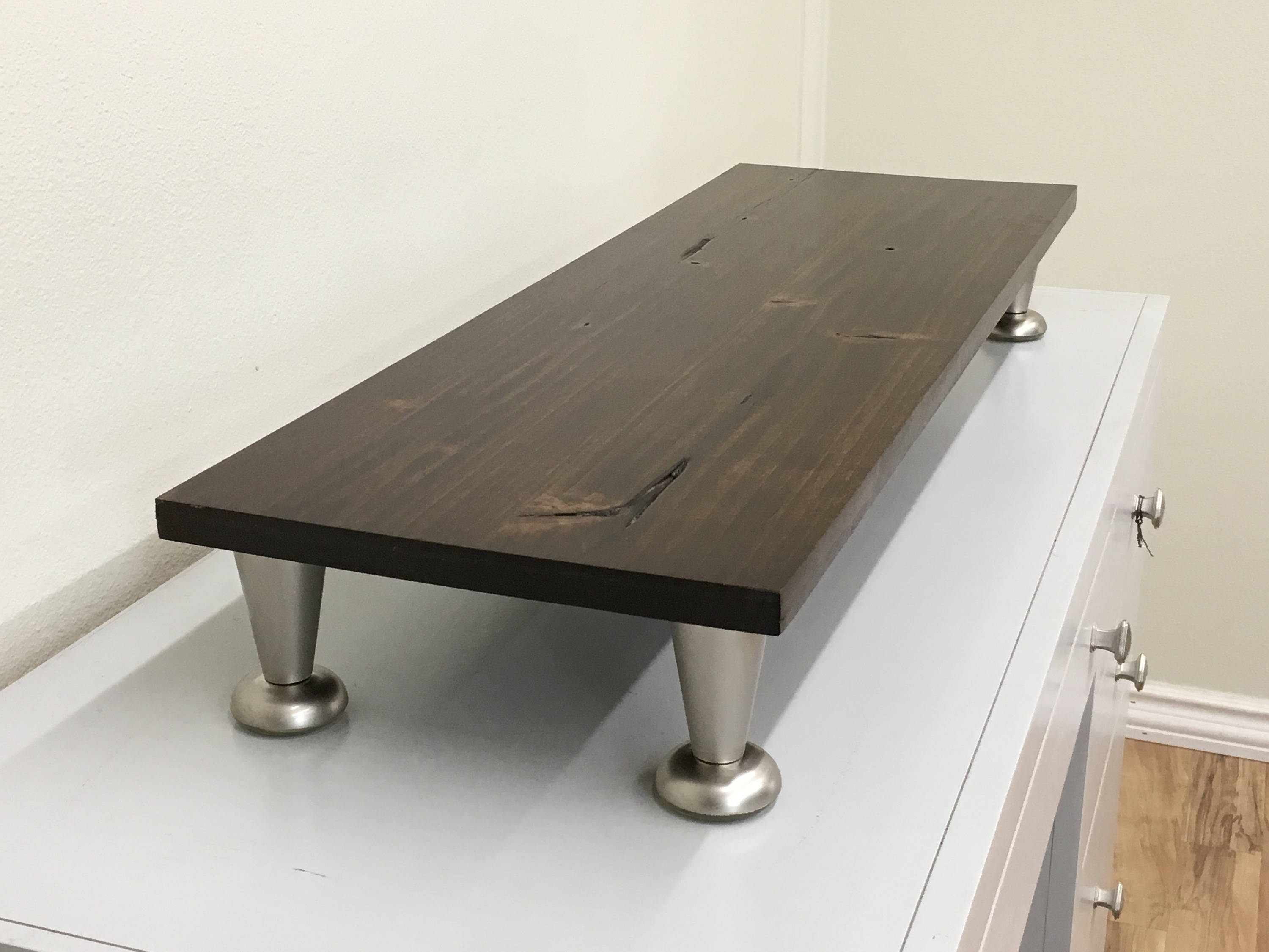 Rustic TV Riser/monitor Riser Stand Pillar Legs in Modern Cottonwood by ...