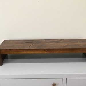 Rustic Modern Tv/monitor Riser in Solid Cottonwood in 26" or 38"w X 12 ...