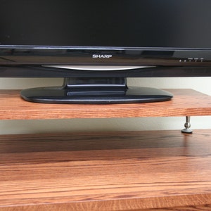 TV Riser/monitor Riser Stand Curved Legs in Mission Oak Wood by ...