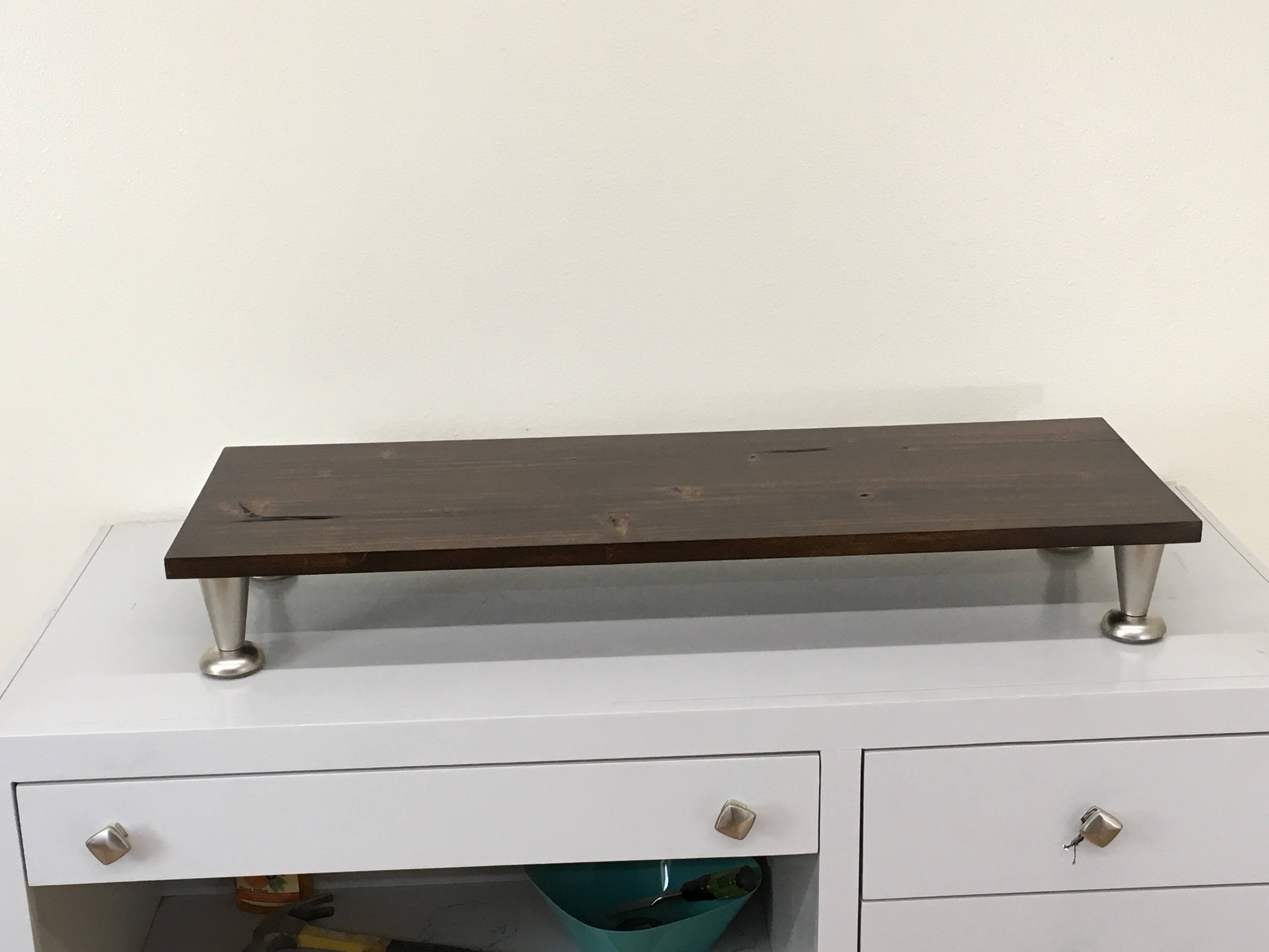 Rustic TV Riser/monitor Riser Stand Pillar Legs in Modern - Etsy