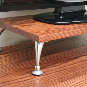 TV Riser/monitor Riser Stand Curved Legs in Mission Oak Wood by ...