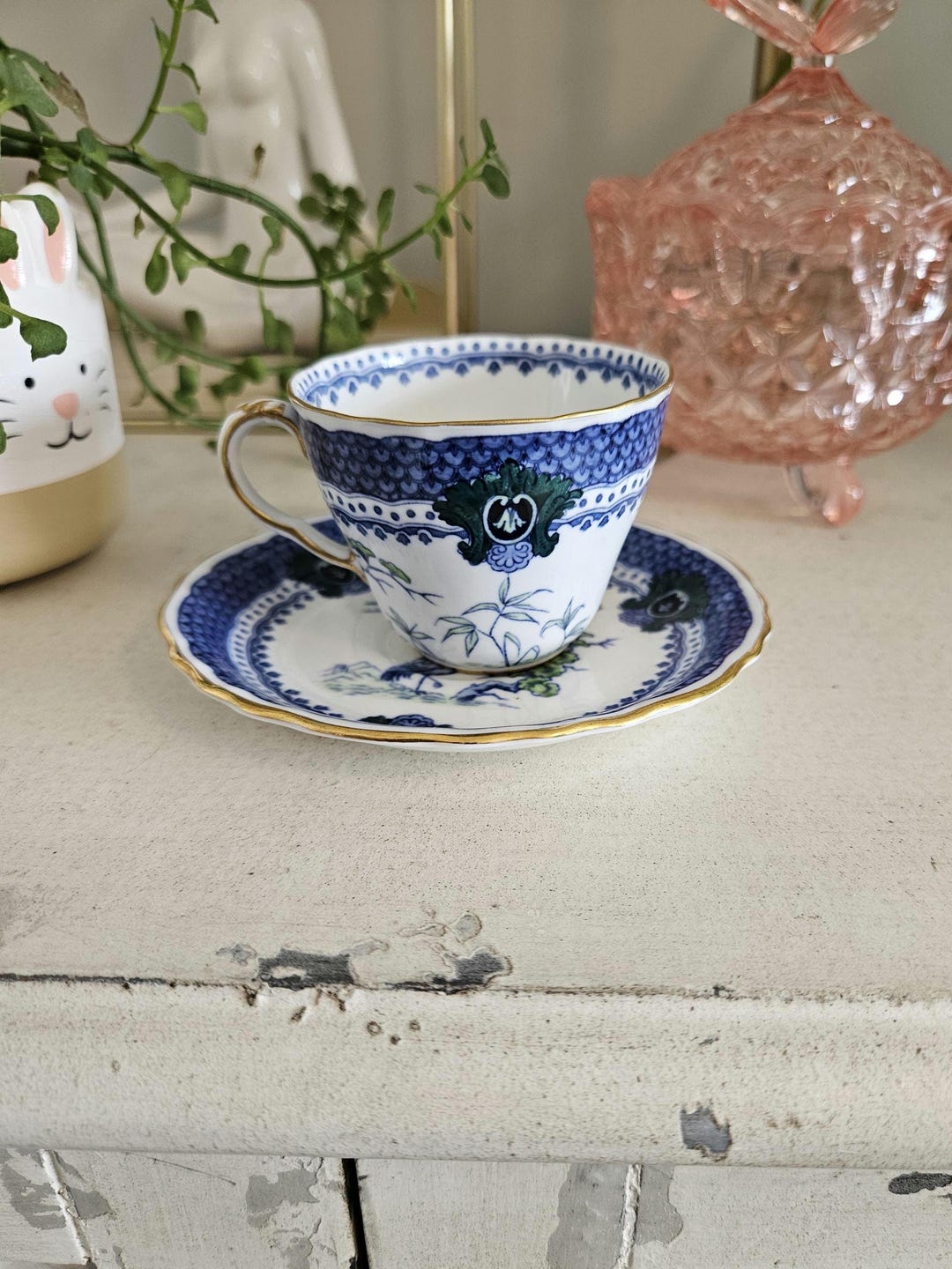 Antique Royal Crown Derby Tea Cup & Saucer - Etsy