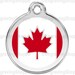 Canadian Flag Enamel and Stainless Steel Personalized Custom Pet Tag ...