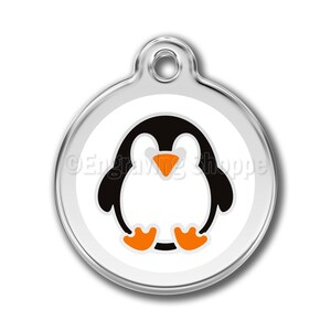 Penguin Enamel Stainless Steel Personalized Custom Pet Tag LIFETIME ...