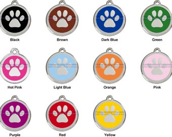Evil Eye Enamel Stainless Steel Personalized Custom Pet Tag LIFETIME ID ...