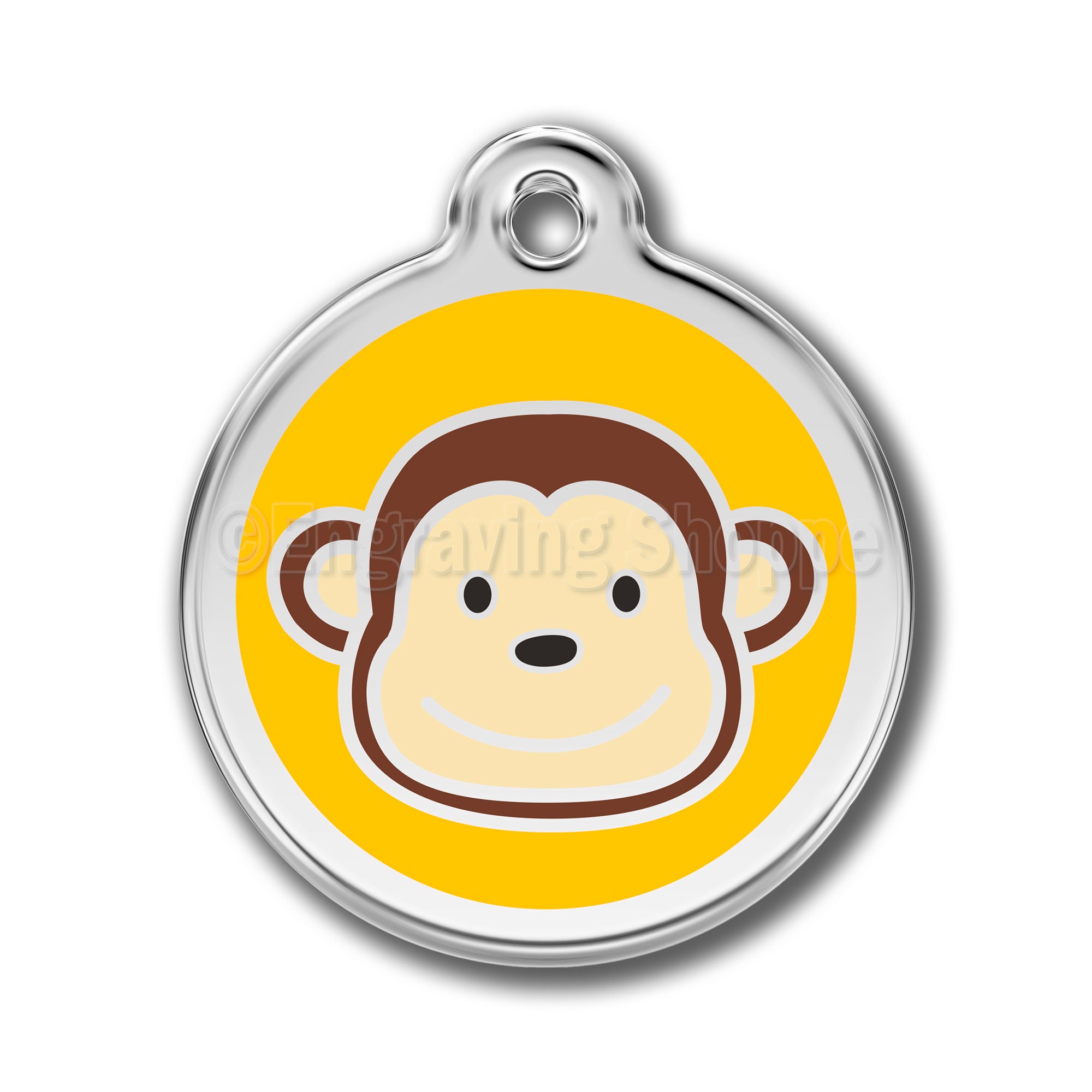 Monkey Enamel Stainless Steel Personalized Custom Pet Tag | Etsy