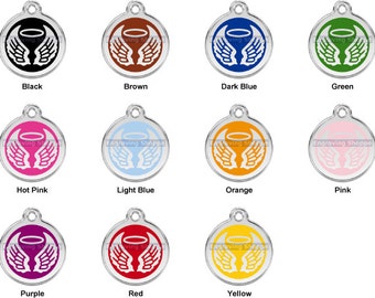 Music Notes Enamel and Stainless Steel Personalized Custom Pet Tag With ...