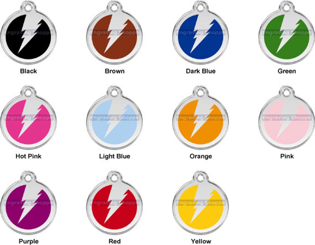 Flash Lightning Enamel and Stainless Steel Personalized Custom - Etsy
