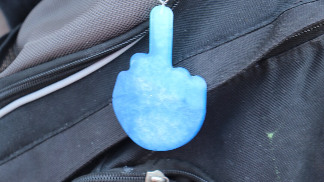 Cheeky Middle Finger Key-chain - Etsy