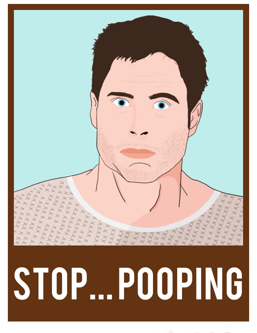 Parks and Rec -chris Traeger "stop Pooping" | Parks and Rec Wall Art - Etsy