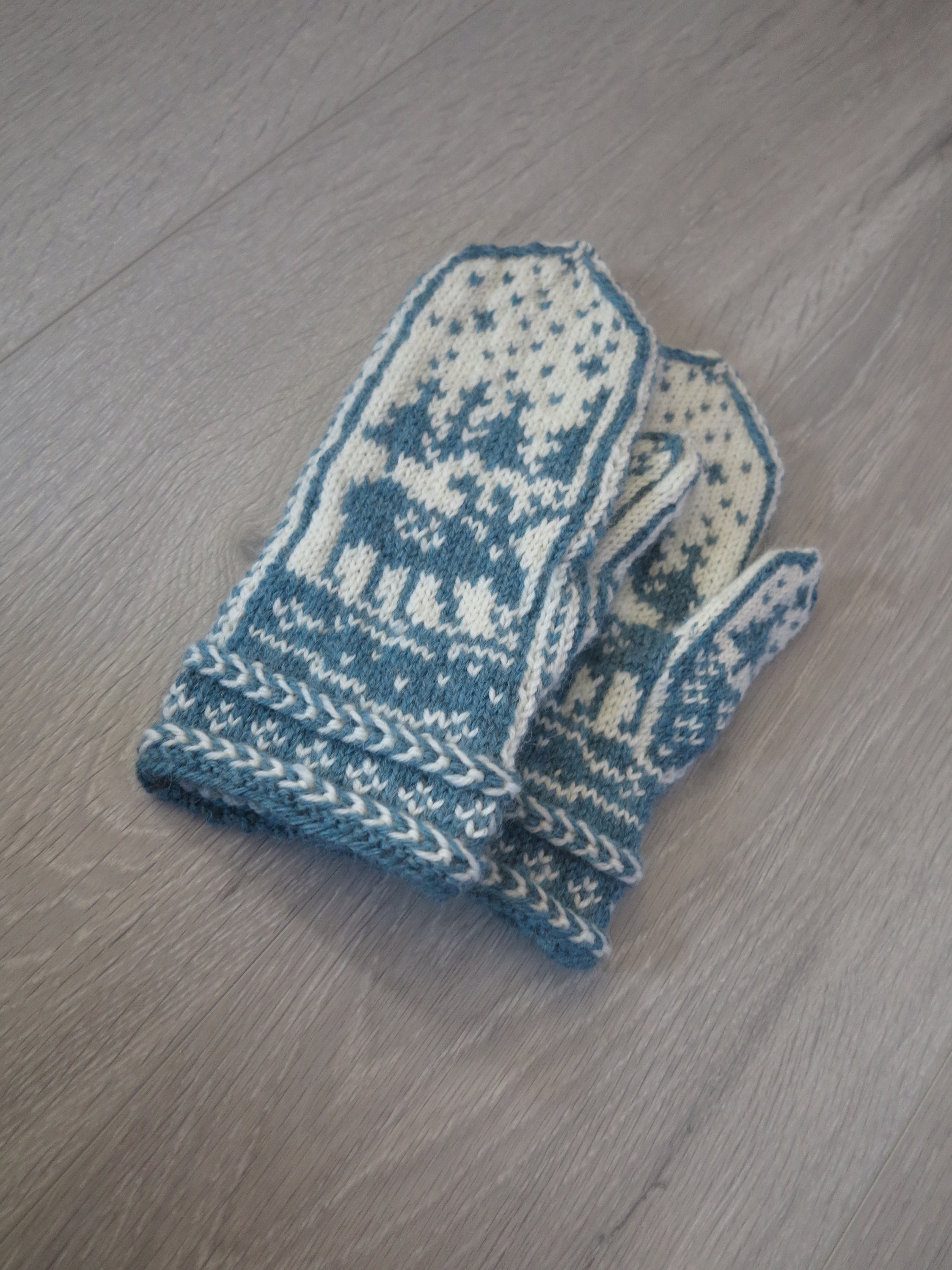 Handknit Moose Mittens - Etsy
