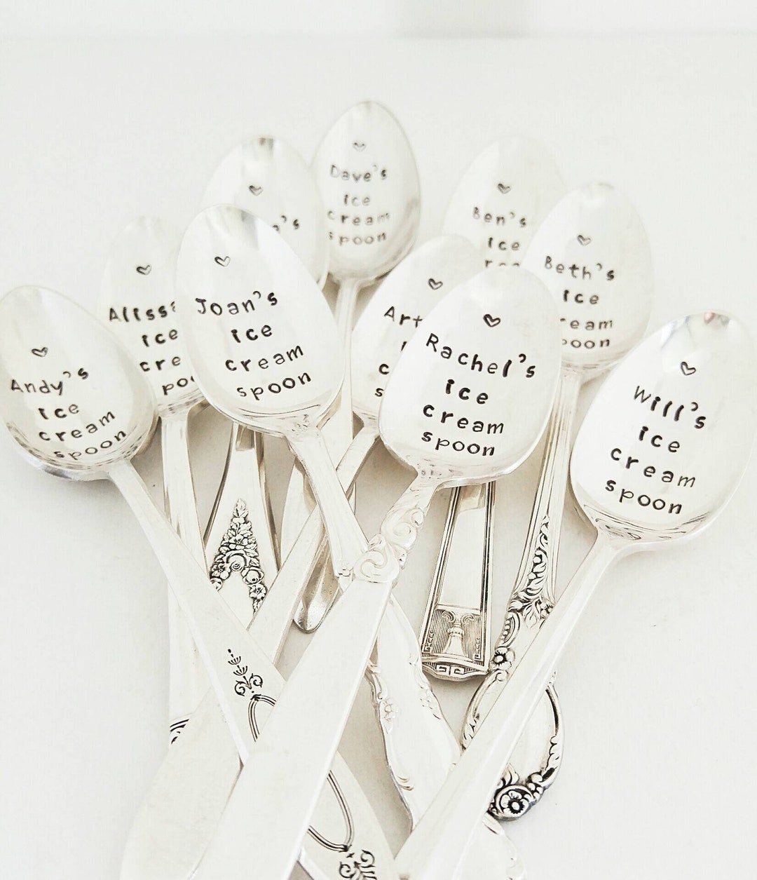 Personalized Ice Cream Spoon | Monogrammed Spoon | Hand Stamped Spoon ...