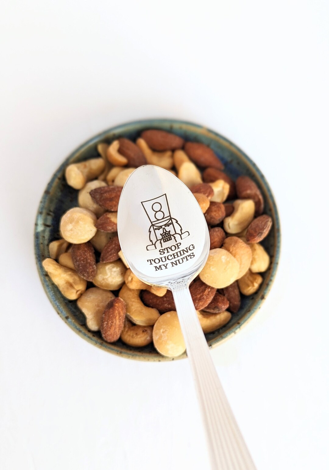 Nutcracker Spoon Stop Touching My Nuts Nut Spoon Funny Christmas Gift ...