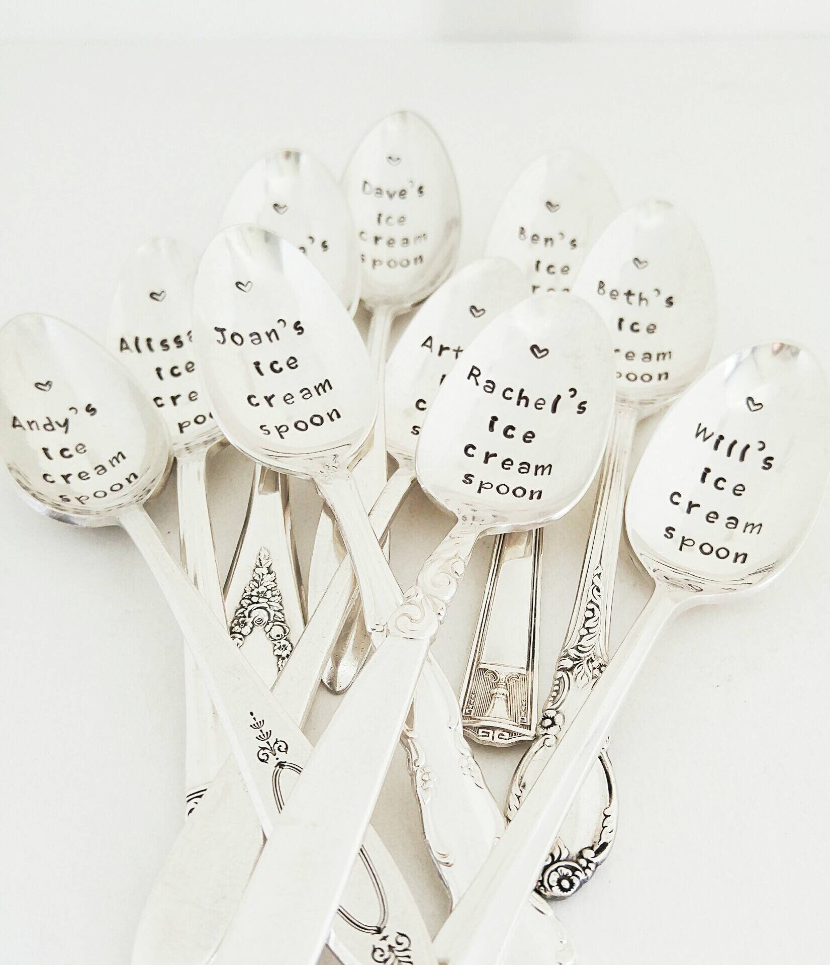 Personalized Ice Cream Spoon Monogrammed Spoon Hand - Etsy