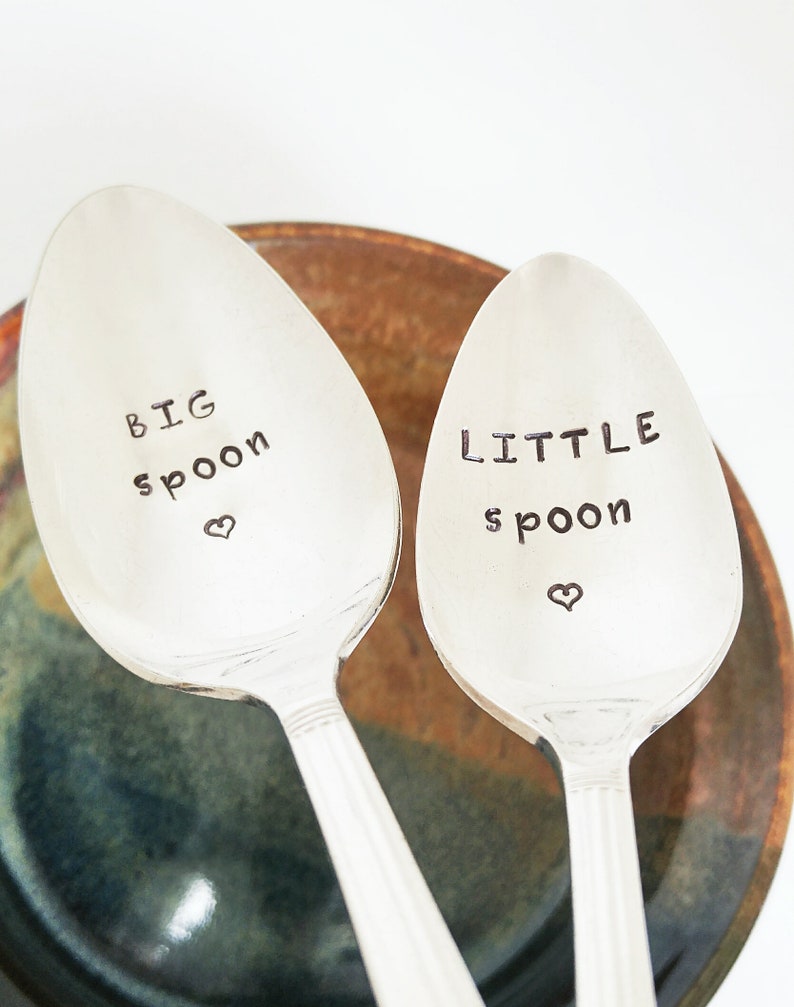 Anniversary Gift / Big Spoon Little Spoon Set / Couple's | Etsy
