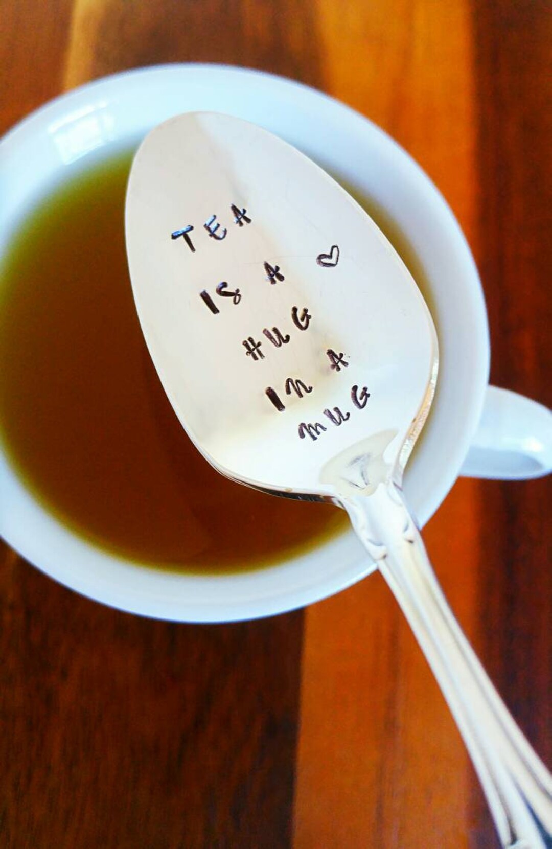 TEA a Hug in a Cup Spoon Tea Lover Tea Drinker - Etsy