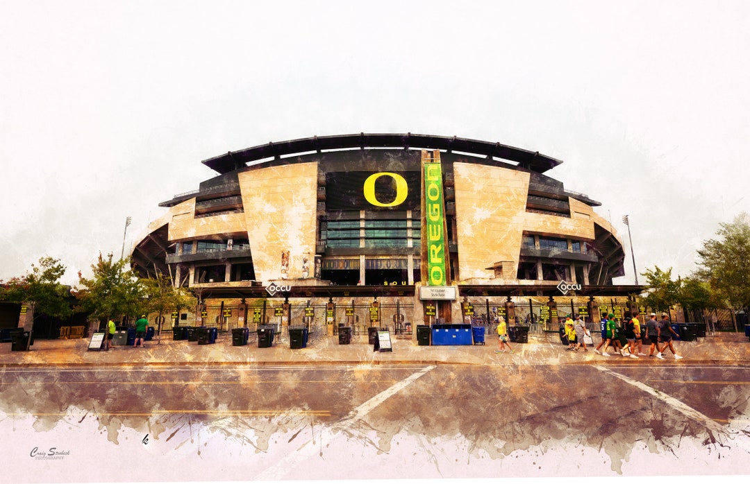 Autzen Stadium Fine Art Wall Print. Home of the Oregon Ducks Stadium ...