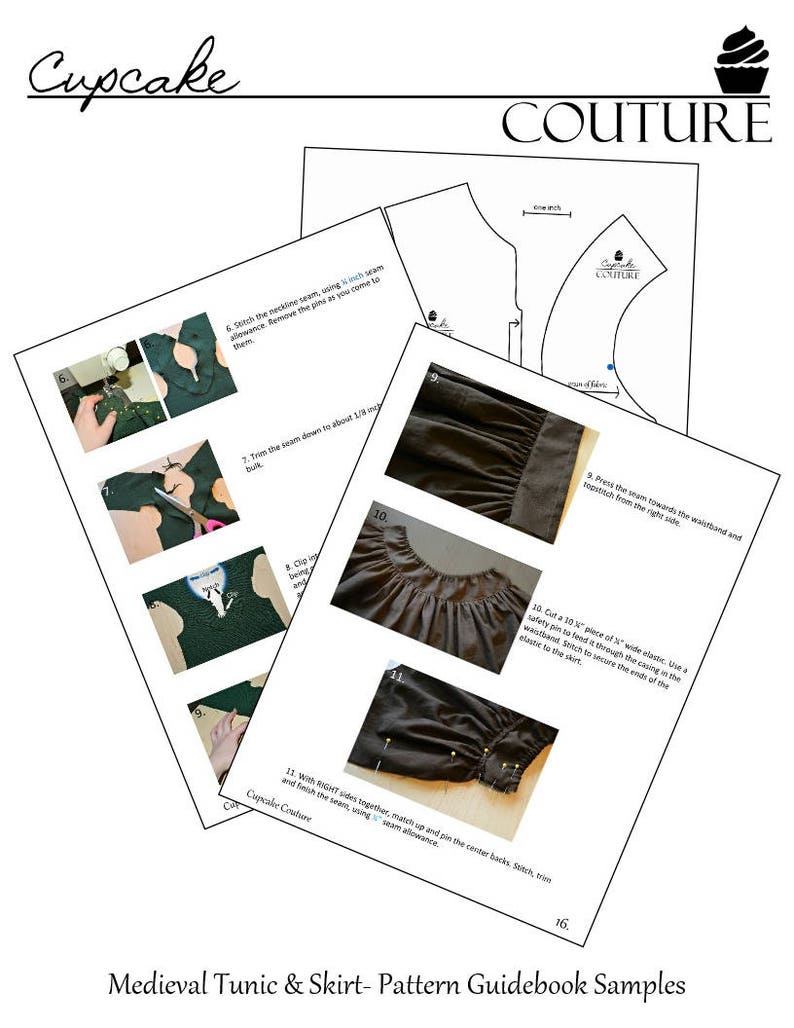 Medieval Tunic & Skirt - PDF Sewing Pattern Fits 18 Inch American Girl ...