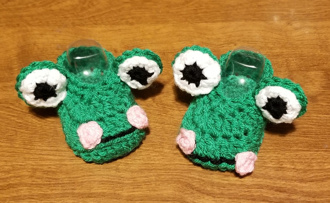 Frog Crochet Booties Baby Shower Gift Photo Prop - Etsy